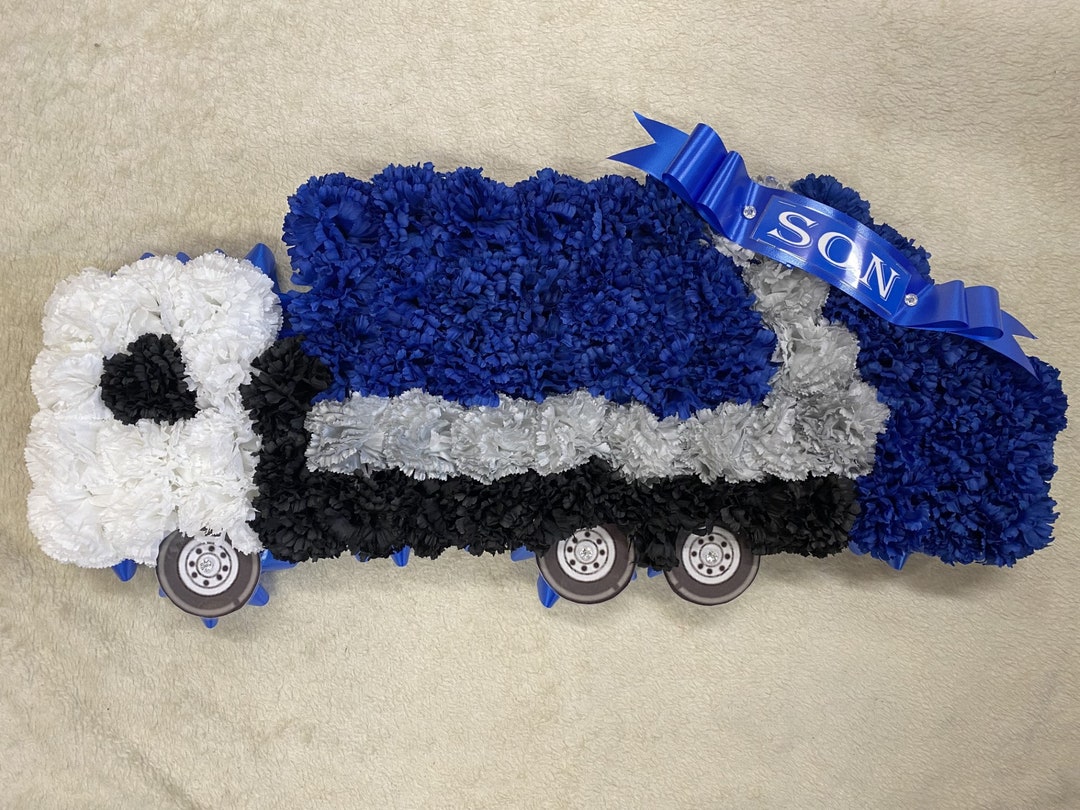 BIN WAGON Funeral Memorial Tribute Artificial Flowers Silk Flower ...