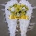 Angel Wings Funeral With Feathers Memorial Tribute Artificial Flowers ...