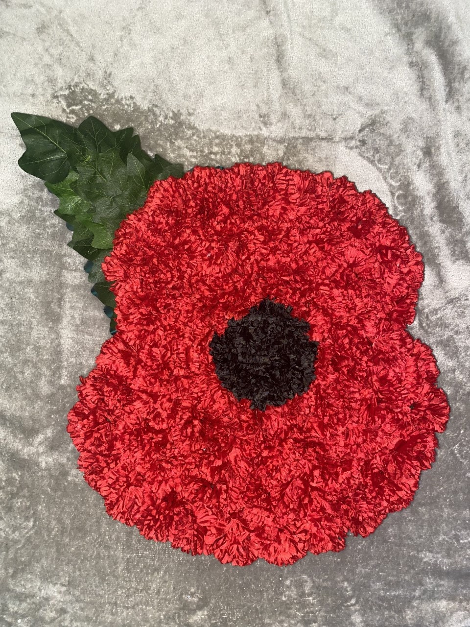 POPPY REMEMBERANCE DAY Funeral Memorial Tribute Artificial Flowers Silk ...