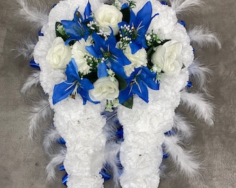Angel Wings Funeral With Feathers Memorial Tribute Artificial - Etsy