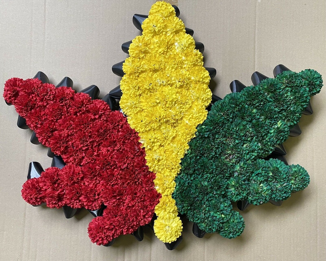 CANNABIS LEAF Pot Weed Marijuana Funeral Memorial Tribute Artificial ...