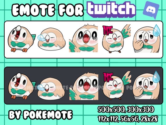 Twitch & Discord Emote Pack Rowlet | Etsy