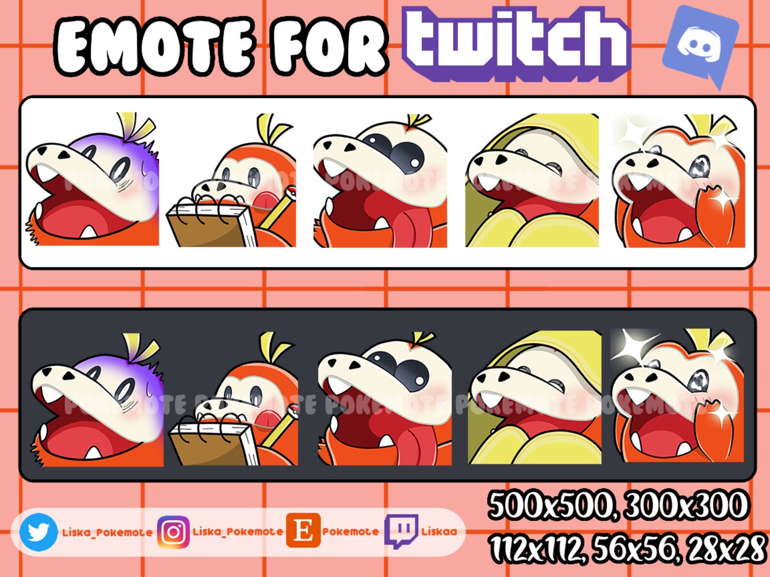 Twitch & Discord Emote Pack Fuecoco - Etsy