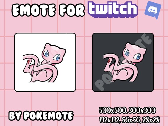 Twitch & Discord Animated Emote Mew Heart | Etsy