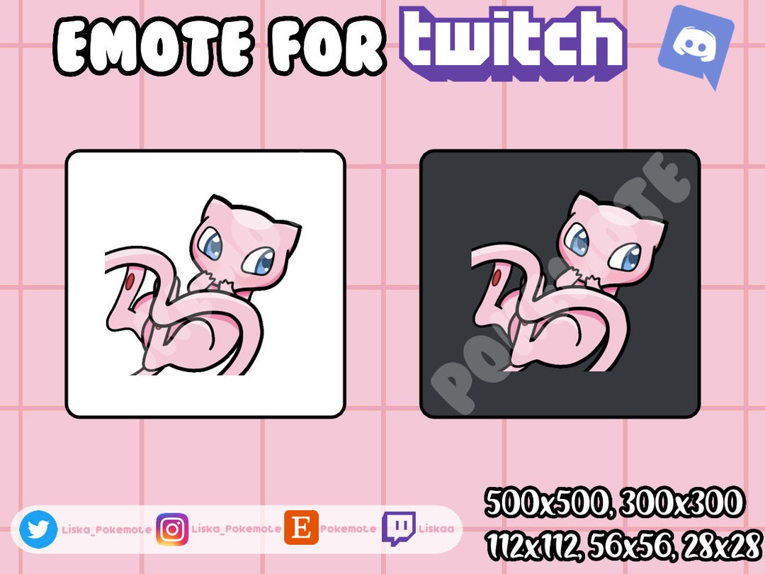 Twitch & Discord Animated Emote Mew Heart - Etsy