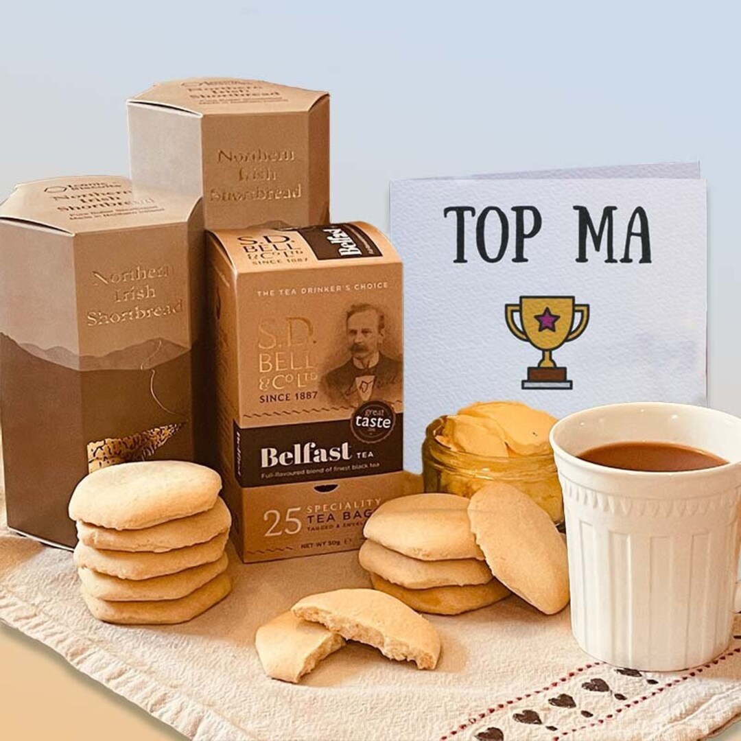 Mini Mother's Day Shortbread Biscuit Hamper With FREE Box of Tea ...