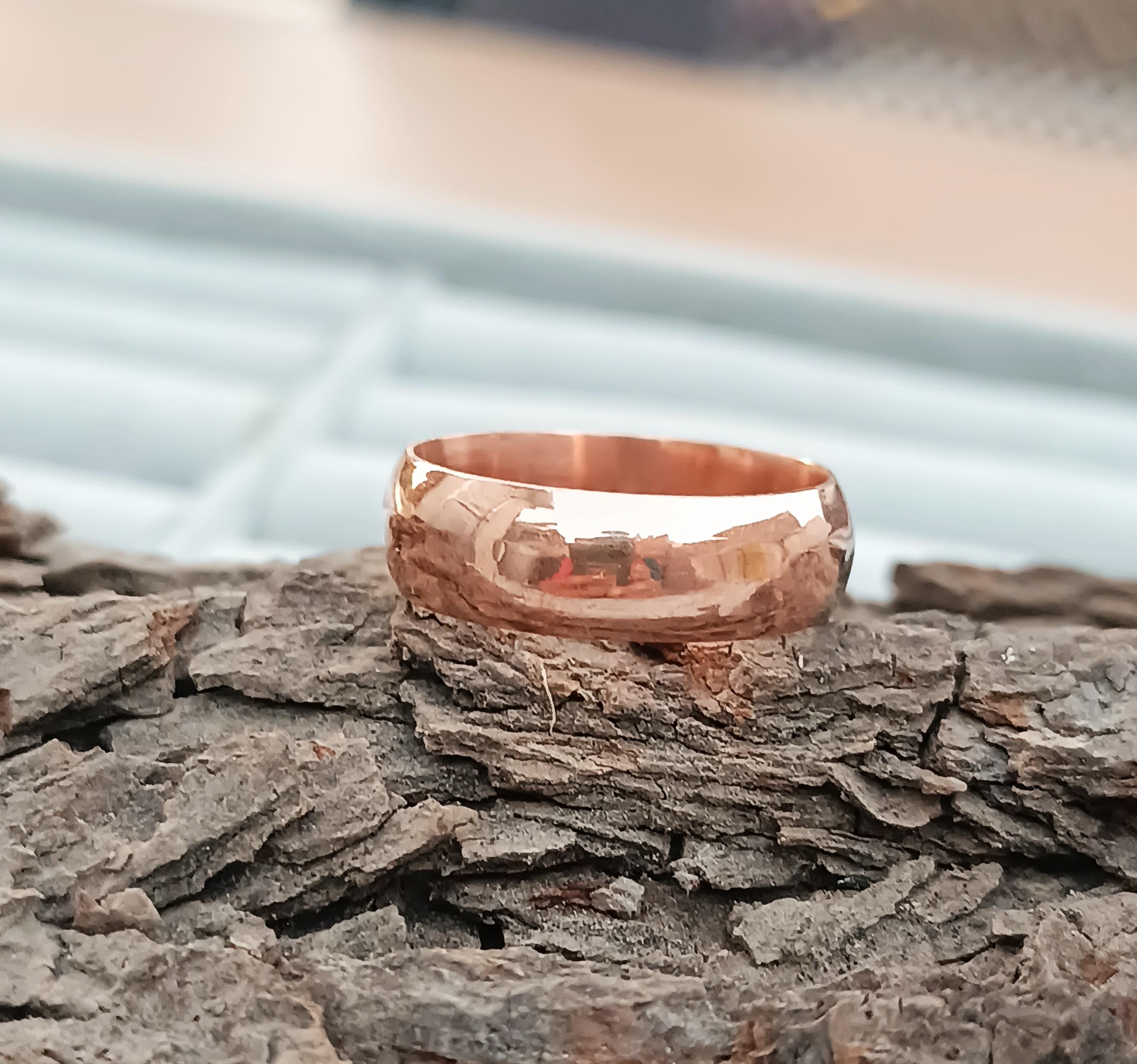 100% Pure Solid Copper Band Ring, Handmade Ring, Copper Jewelry, Simple ...