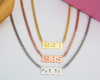 Solid Gold Number Pendants - Etsy
