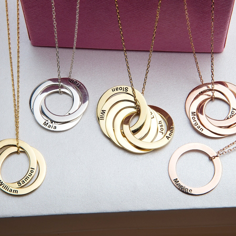 Silver Family Pendants - Etsy