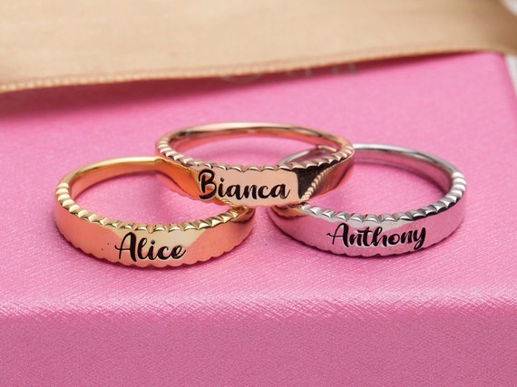 Custom made name rings store