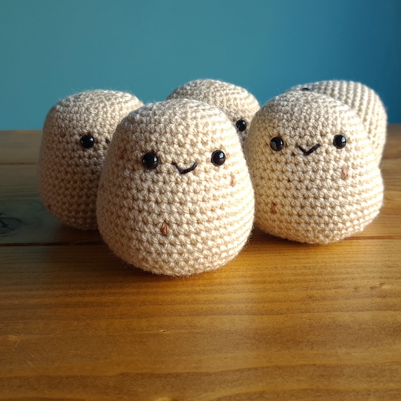 Potato Plushie | Handmade Crochet Potato | Amigurumi Food Plush | Cute ...