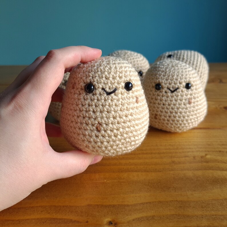 Potato Plushie | Handmade Crochet Potato | Amigurumi Food Plush | Cute ...