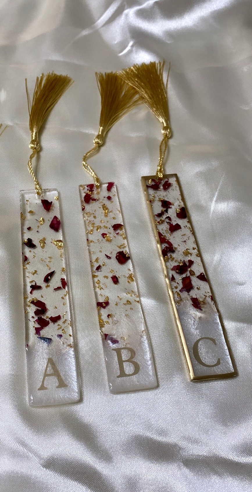 Personalized Resin Letter Bookmark - Etsy