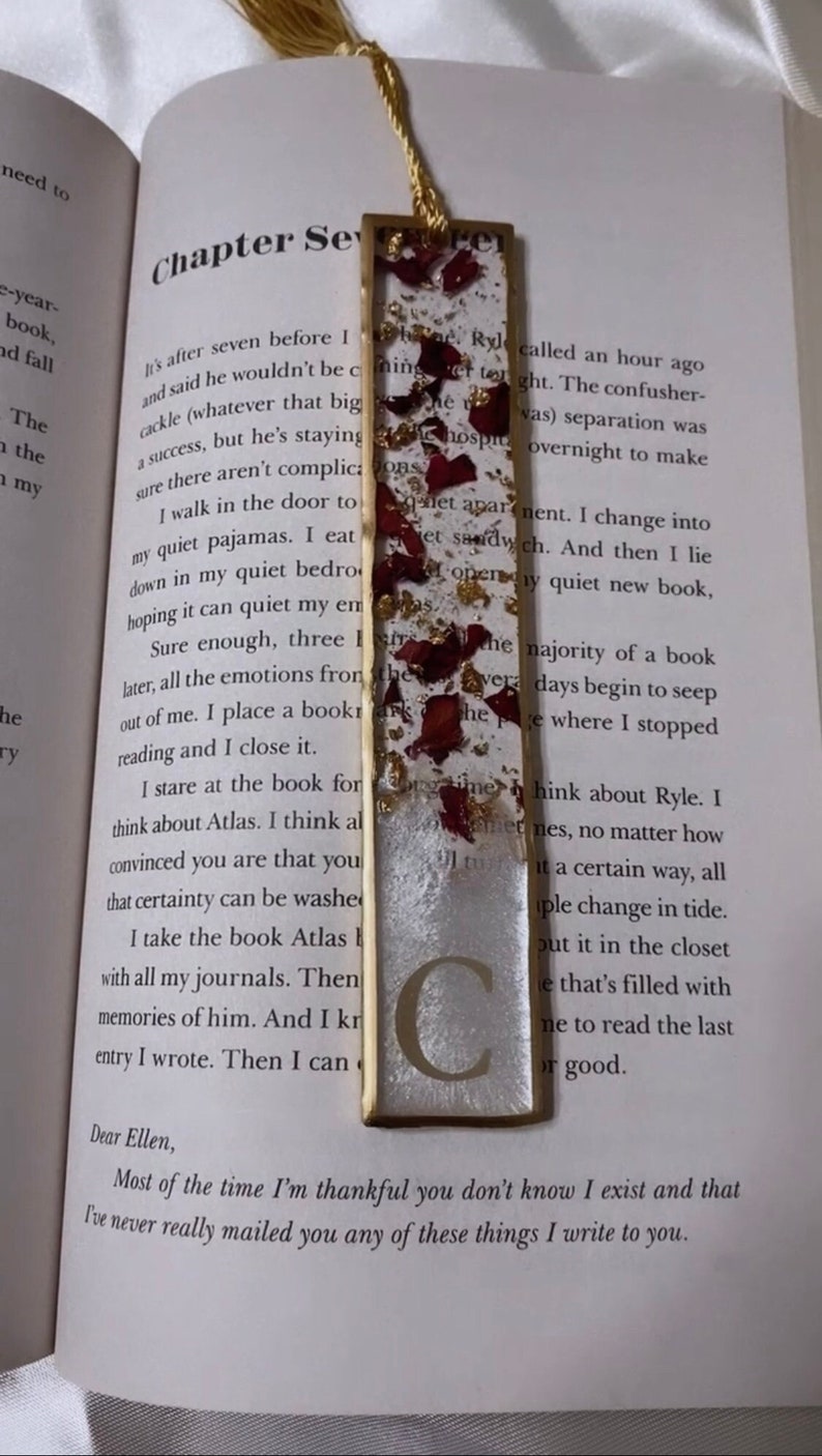 Personalized Resin Letter Bookmark - Etsy