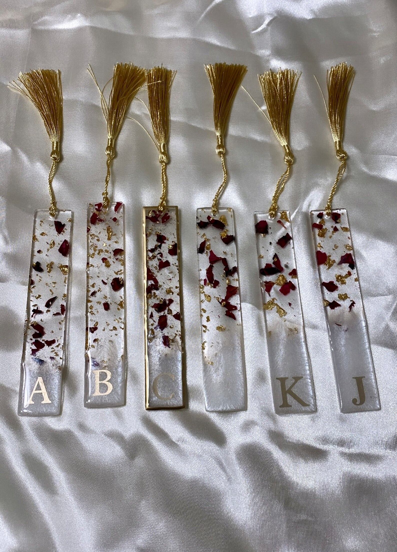 Personalized Resin Letter Bookmark - Etsy