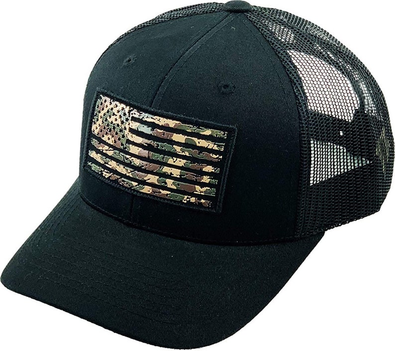 Men's Baseball Hat, Men's American Flag Camouflage Mesh Cap, Patriotic ...