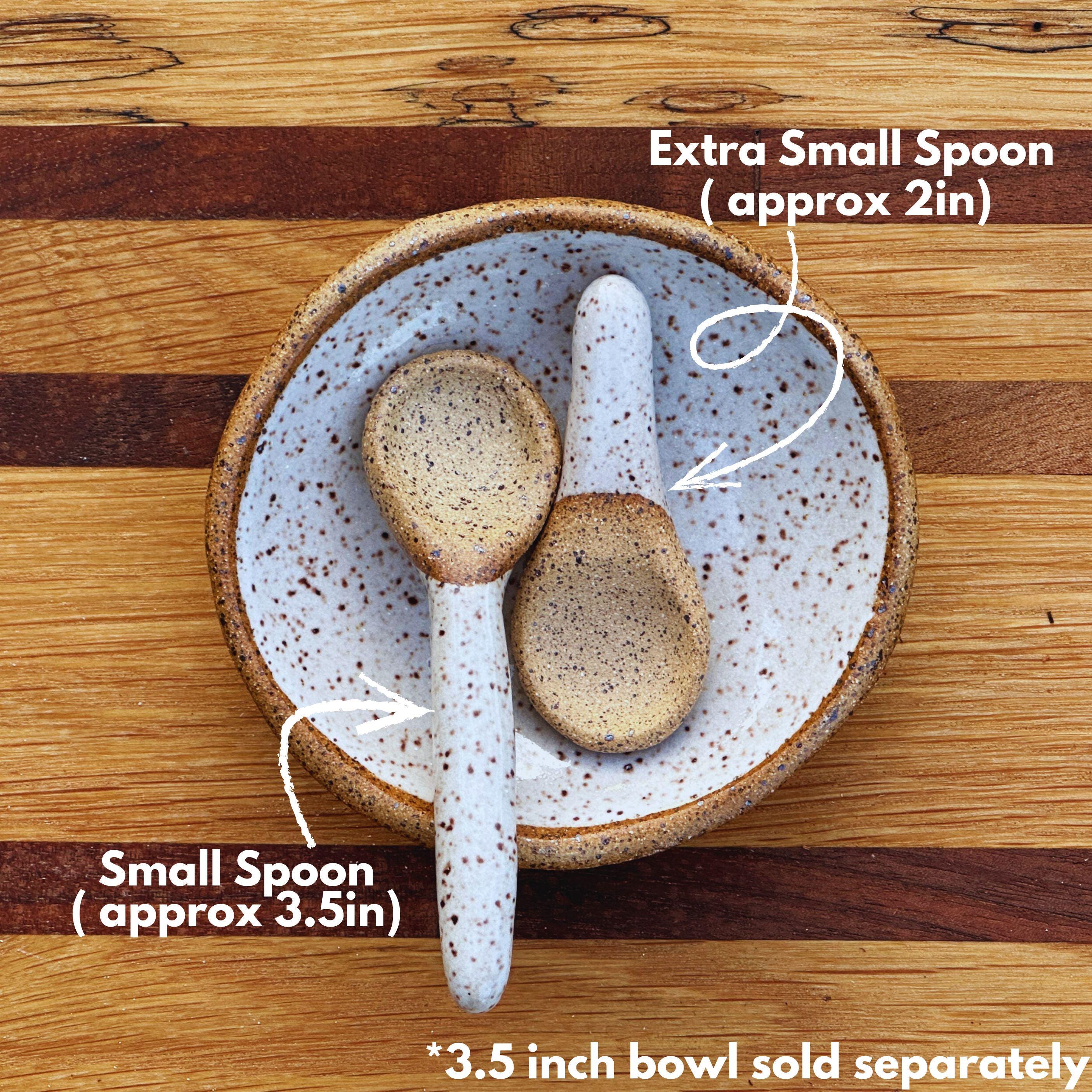 The Tiniest Little Spoons | Ceramic Mini Spoons in 2 Available Sizes - Etsy