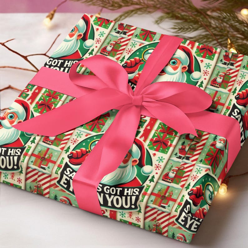Funny Christmas Wrapping Paper 'santa Knows You've Been a Little Bitch ...