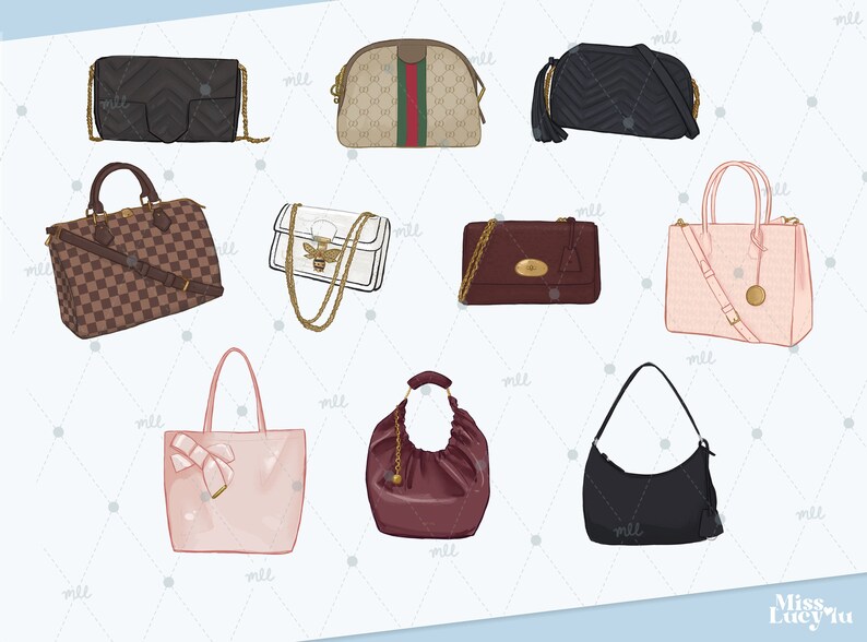 Handbag Heaven Collection! Handbags, Girl Fashion Illustration Clip Art ...