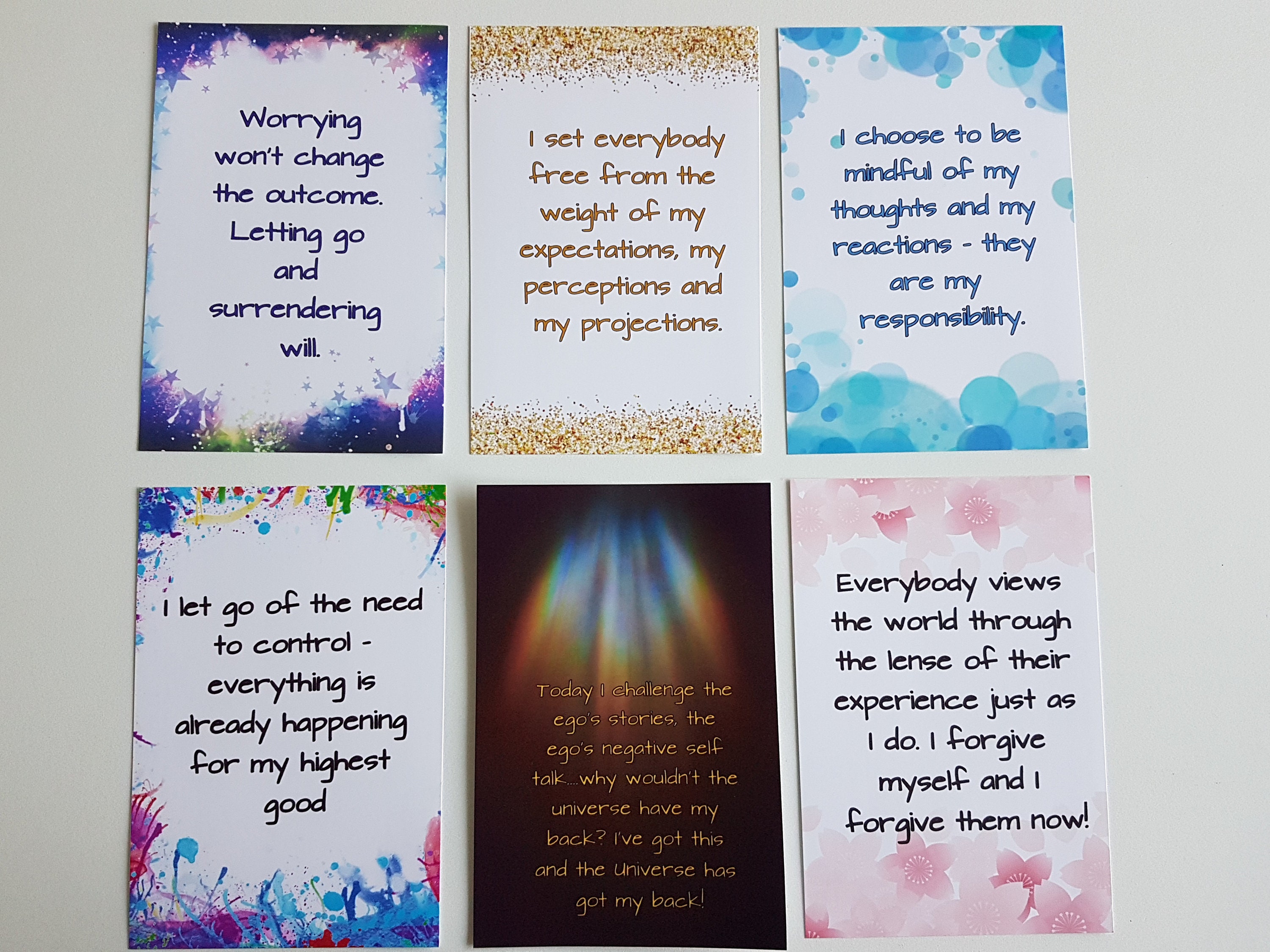 Mindfulness Printable Affirmation Cards, Empowering Thoughts, Self Love ...