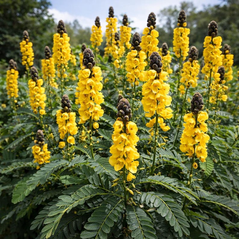 5 Yellow Popcorn Senna Cassia Didymobotrya Flowers Seeds for Planting ...