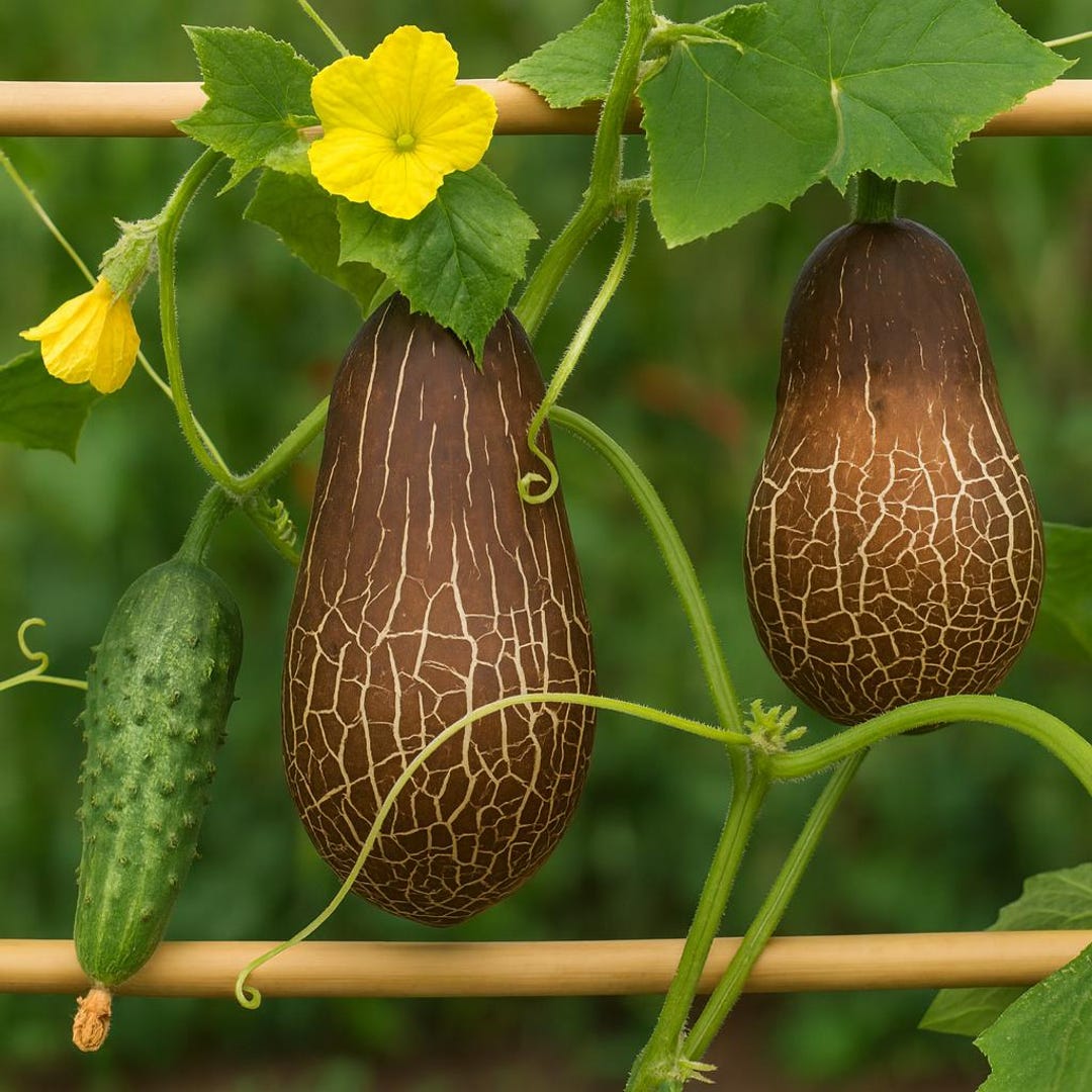 Sikkim Cucumber Seeds | Rare Himalayan Heirloom, Exotic Vegetable (5 ...