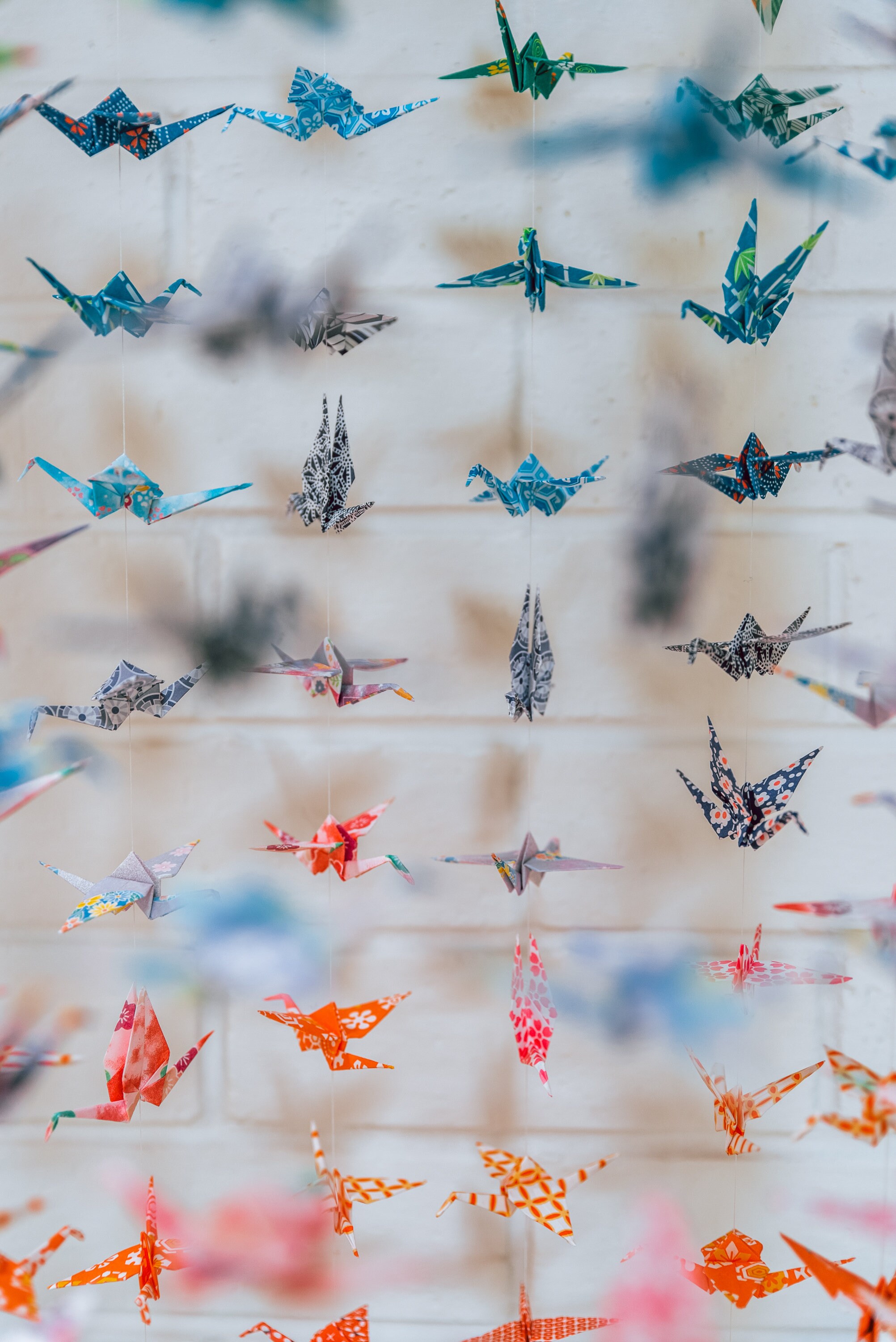 Handmade Rainbow Origami Crane Mobile - Large - Etsy