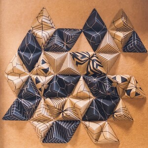Small Framed 3D Origami Pyramid Wall Art - Etsy