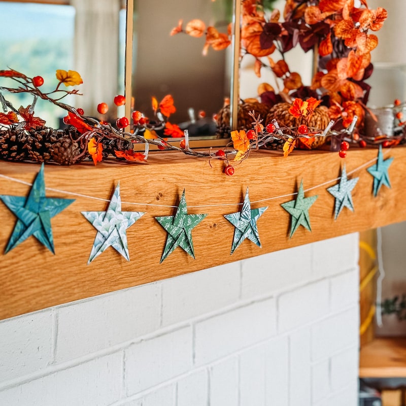 Paper Origami Star Garland - Etsy UK