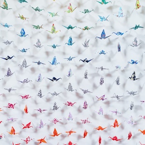 Handmade Rainbow Origami Crane Wall Hanging - Etsy