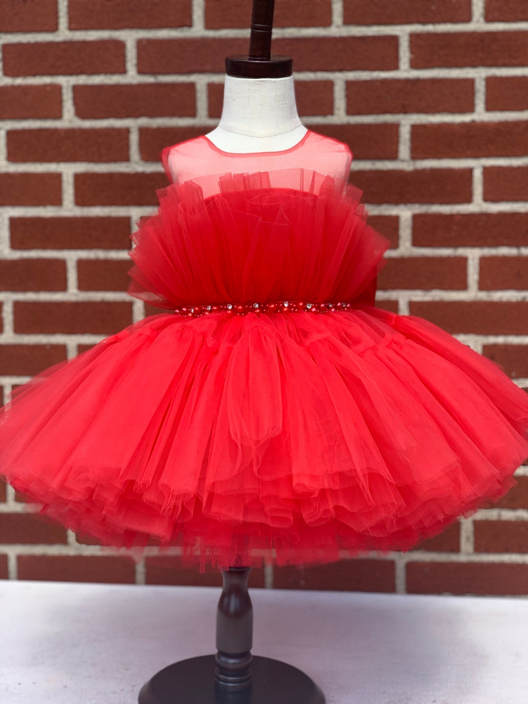 Girls Red Christmas Dress, Toddler Christmas Dress, Holiday Dresses for ...