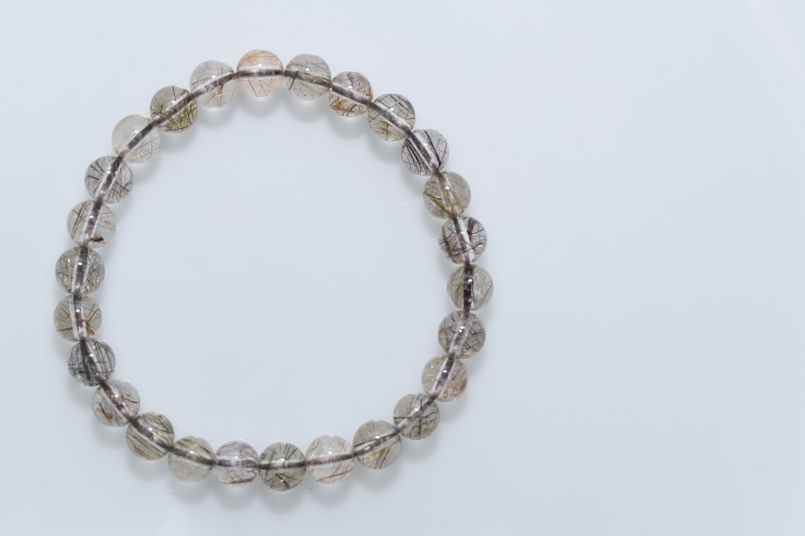 Devilish Rutilated Quartz With Silver Rutilated Quartz Stretch - Etsy