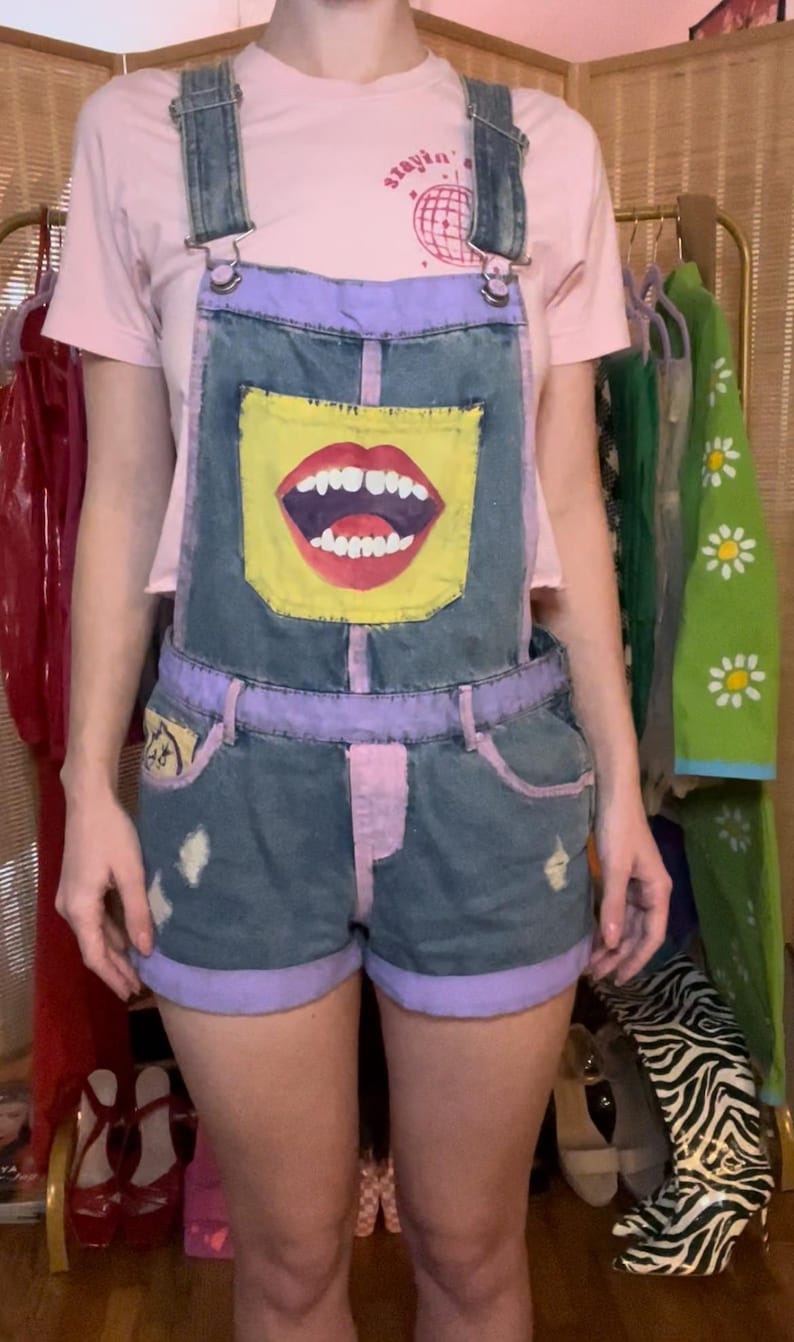 Funky Face Overalls - Etsy