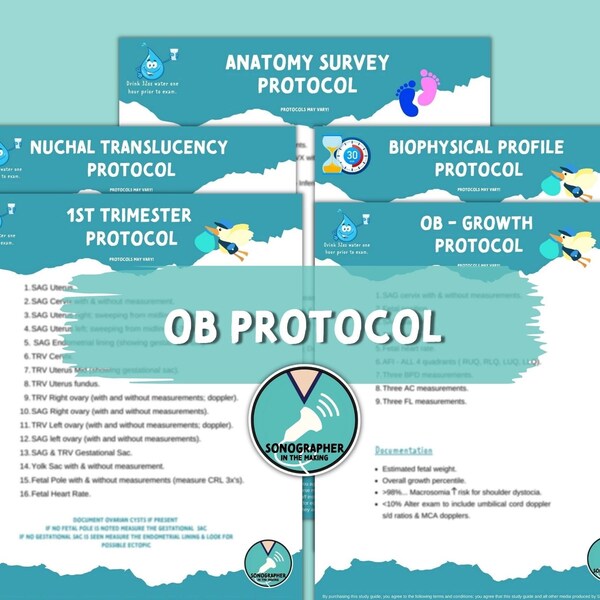 Ultrasound Cheat Sheets - Etsy