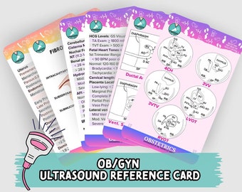 Ultrasound Badge Buddy Reel Quick Reference Guide, Sonographer Cheat ...
