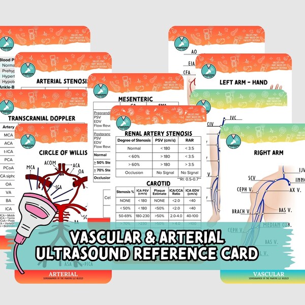 Vascular Ultrasound Cheat Sheet - Etsy Vascular Ultrasound Cheat Sheet - Etsy