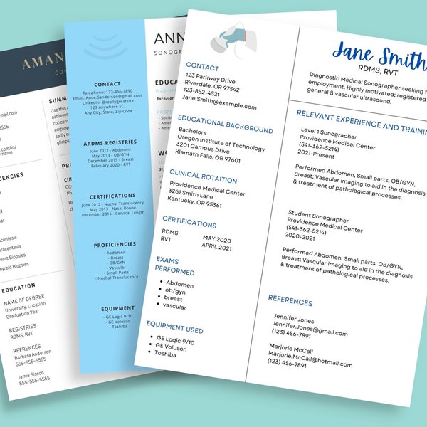 student-sonographer-resume-etsy