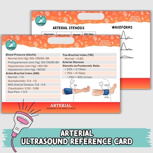 Ultrasound Badge Buddy Quick Reference Guide, Sonographer Cheat Sheet ...