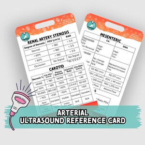 Ultrasound Badge Buddy Quick Reference Guide, Sonographer Cheat Sheet ...