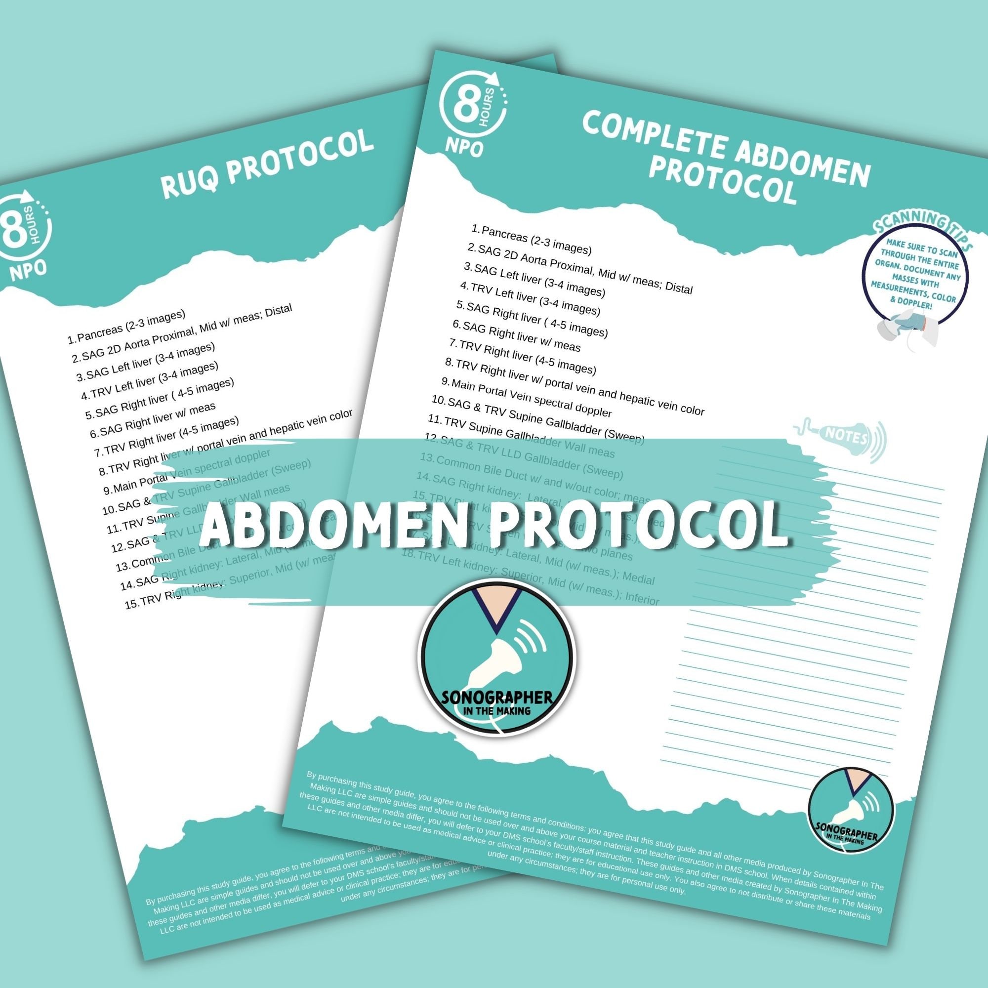 Ultrasound Abdomen Protocol Study Guide, Ultrasound Study Notes ...