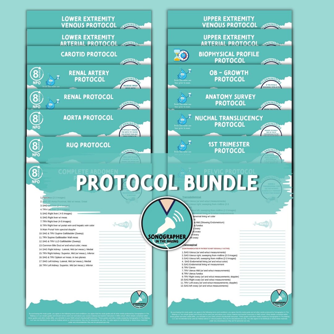 Ultrasound Abdomen Protocol Study Guide Ultrasound Study - Etsy