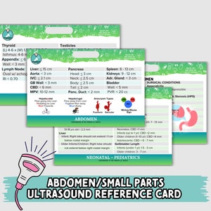 Ultrasound Badge Buddy Reel Quick Reference Guide, Sonographer Cheat ...