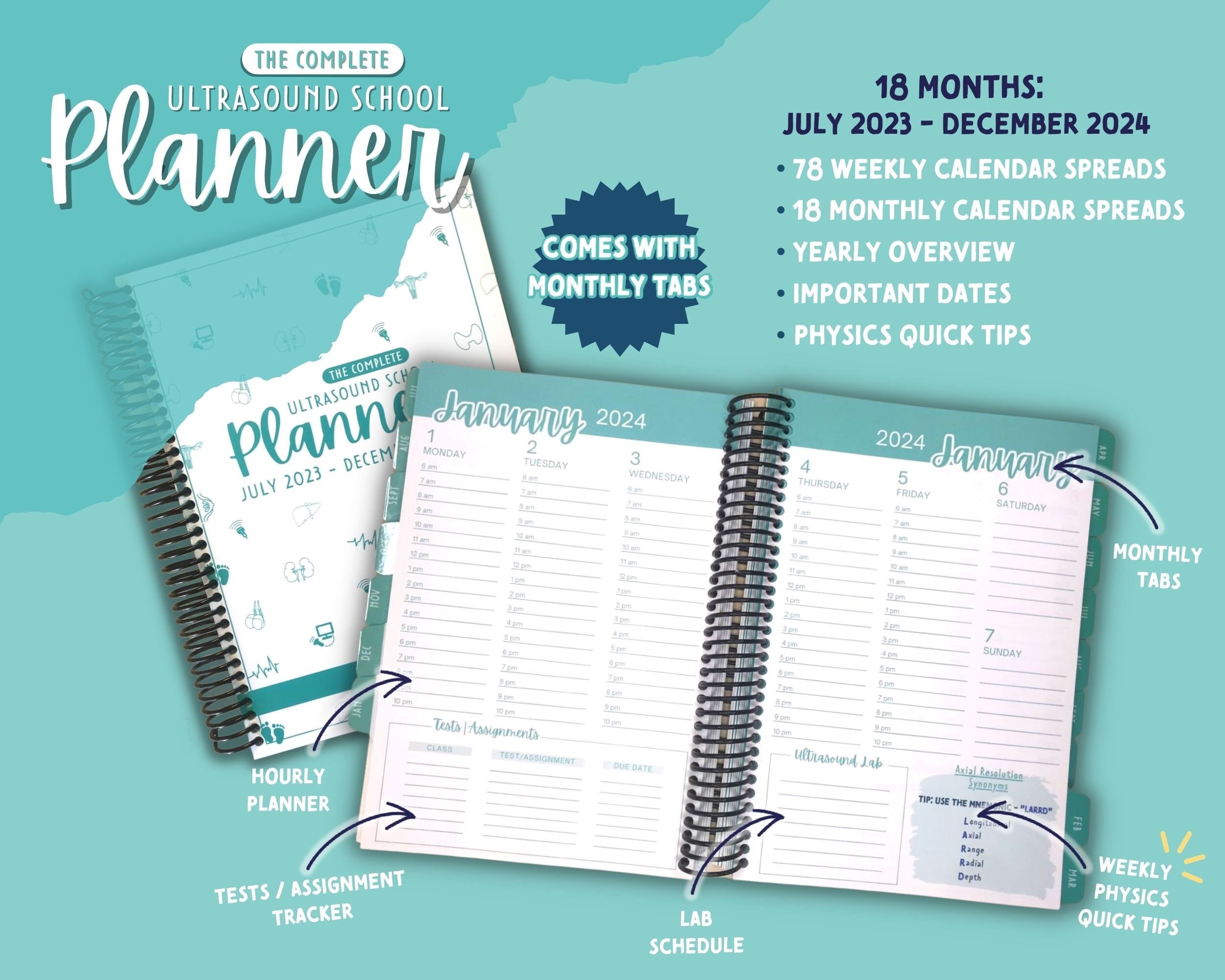 Ultrasound Student School Planner Sonography Student - Etsy