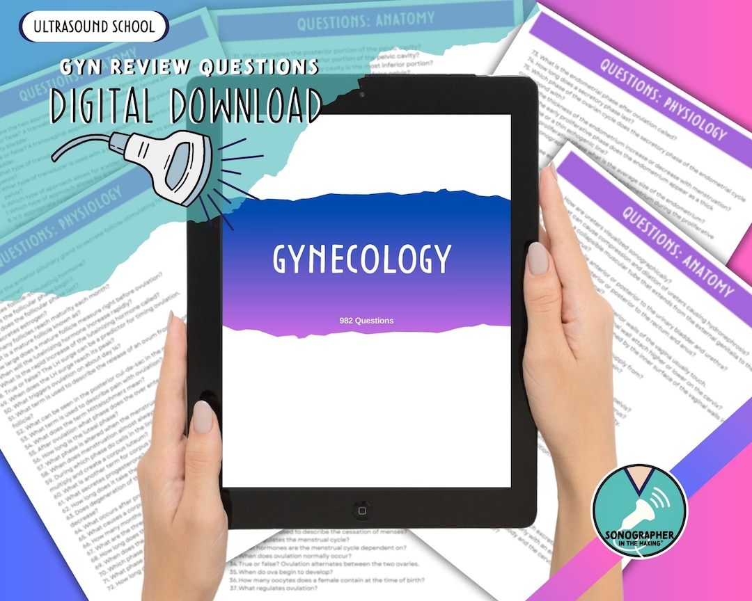 Ultrasound Gynecology Questions, Sonography Study Notes, GYN Exam ...