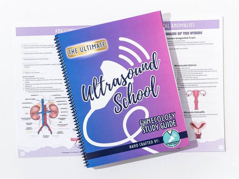 Sonography Study Guide Notes, Ultrasound OBGYN Student Study Materials ...