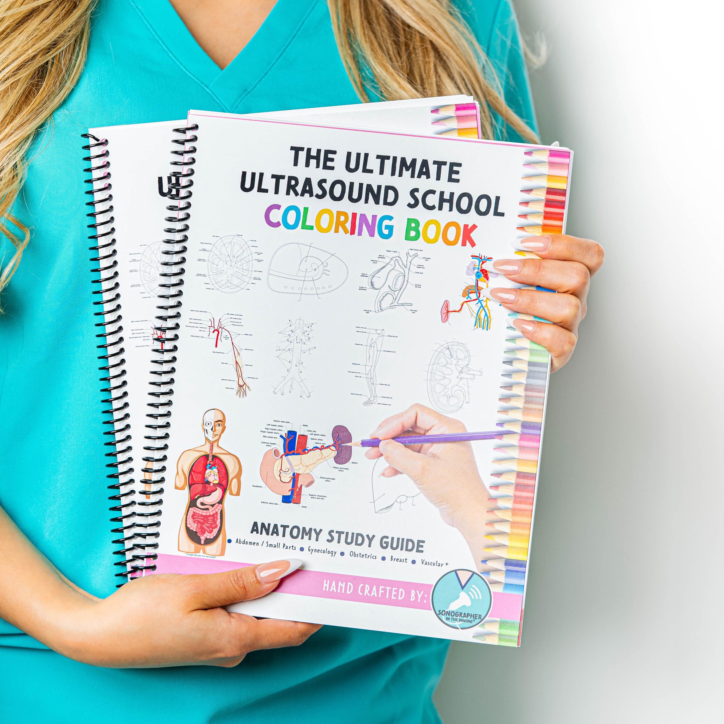 Sonography Coloring Book, Ultrasound Student Study, Ultrasound Notes ...