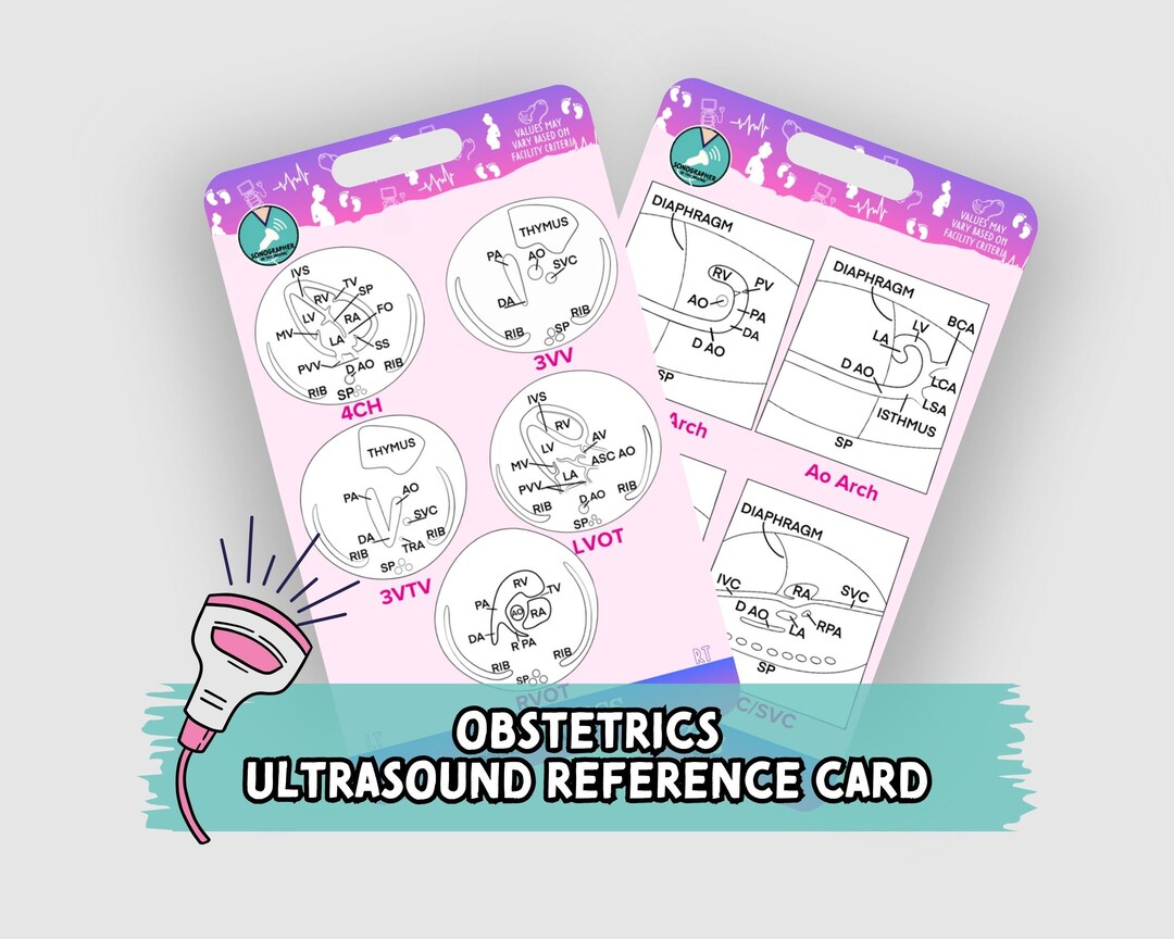 Ultrasound Badge Buddy Quick Reference Guide, Fetal Echo, Sonographer ...