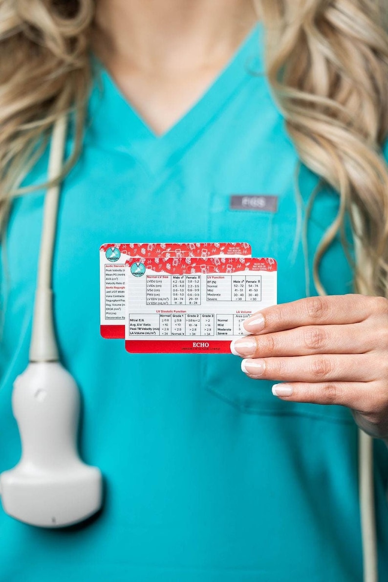 Ultrasound Badge Buddy Quick Reference Guide, Sonographer Cheat Sheet ...