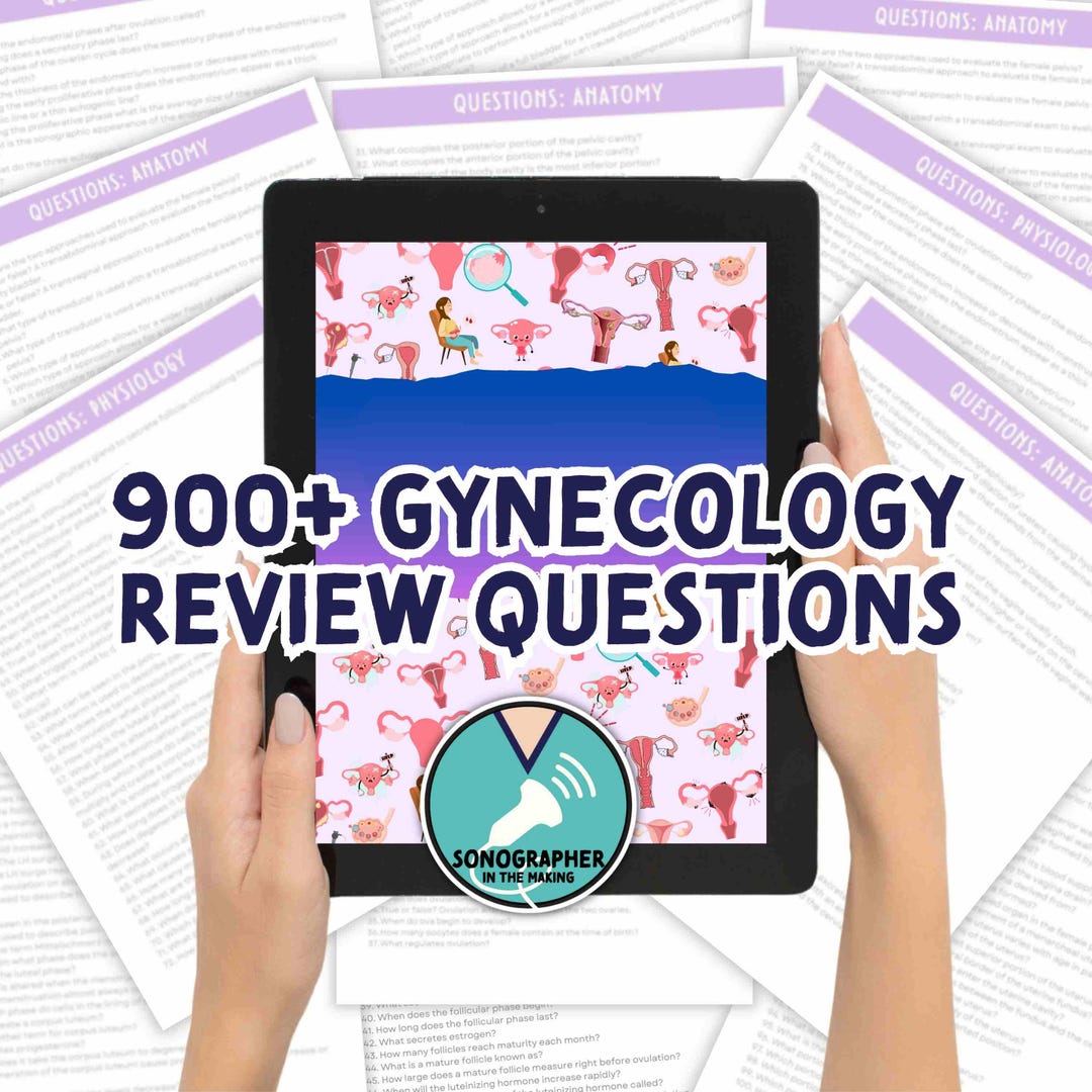 Ultrasound Gynecology Questions, Sonography Study Notes, GYN Exam ...