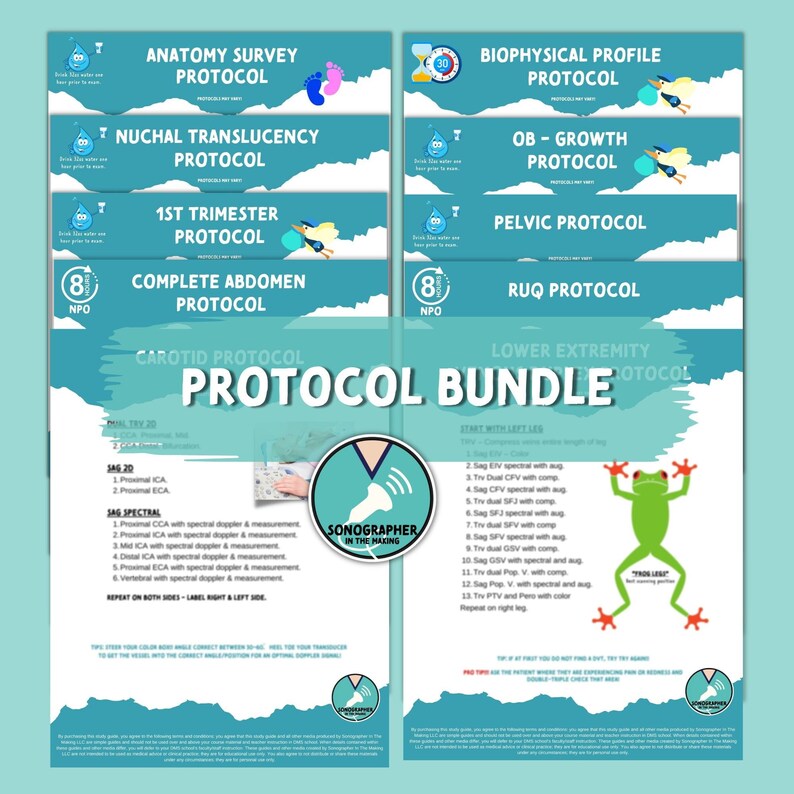 Ultrasound Abdomen Protocol Study Guide Ultrasound Study - Etsy